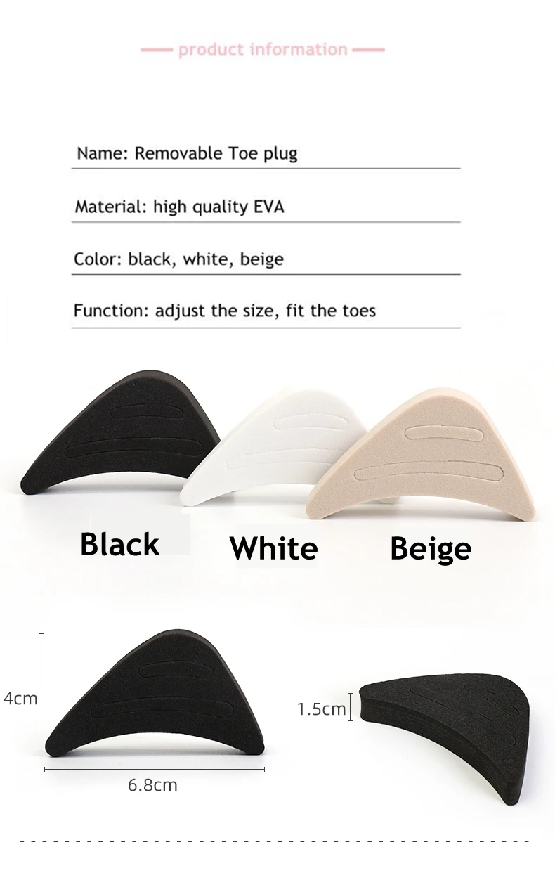 Women High Heel Toe Plug Insert Shoe Front Filler Cushion Pain Relief ...