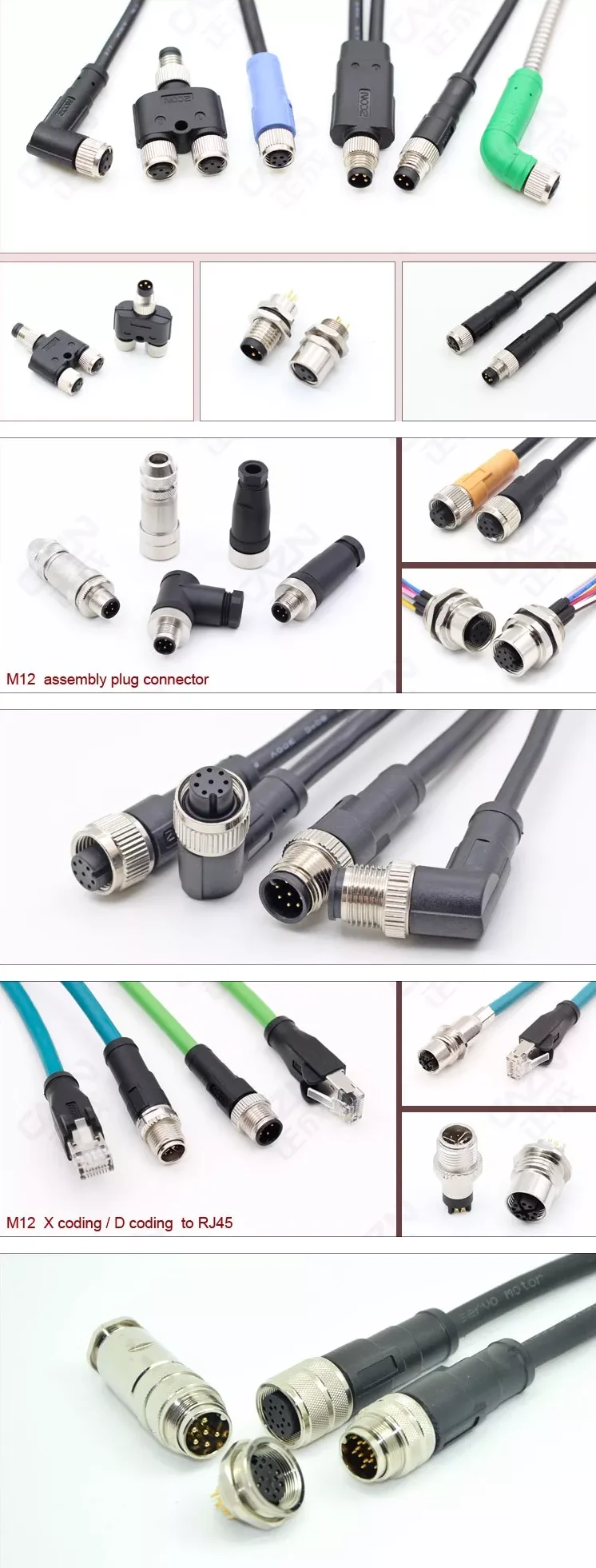 Ip67 M5 M8 M12 M16 Moulding Cable Connector Waterproof Pvc/pur Cable ...