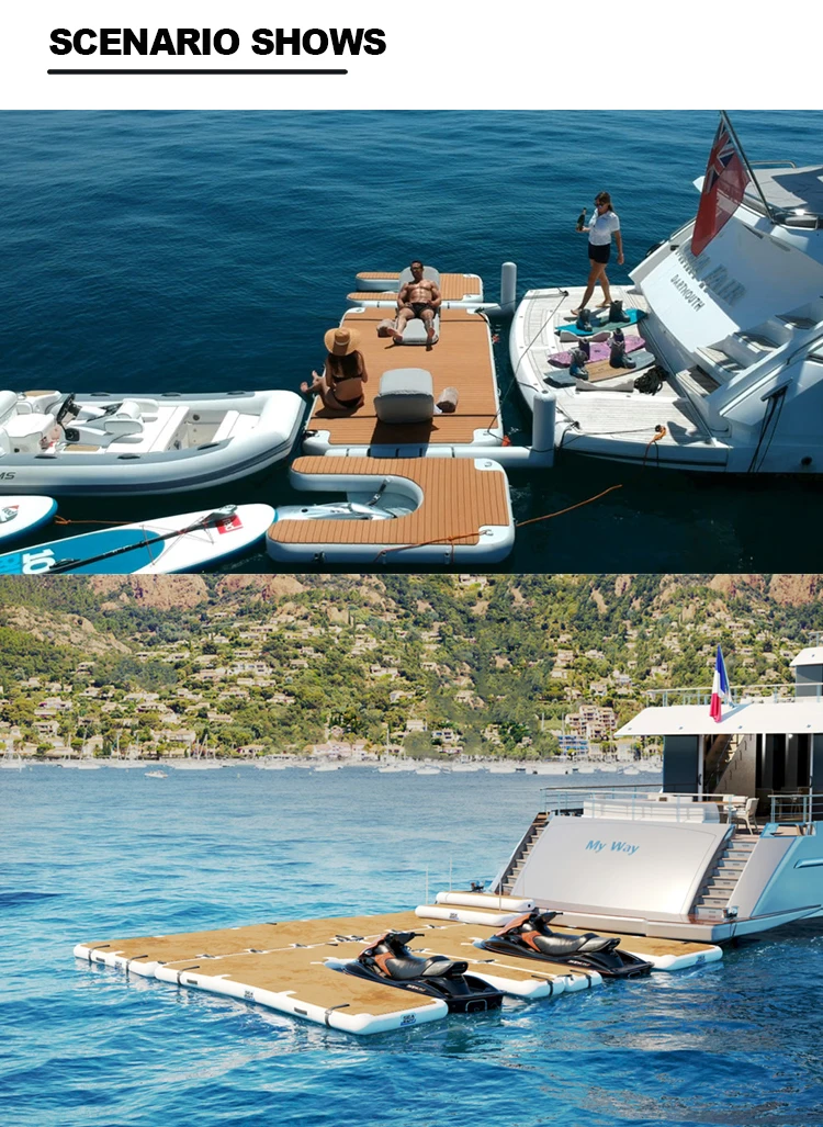 Customized Inflatable Sup Floating Fishing Island Portable Loading Dock ...