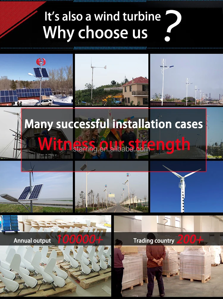 Starring 2kw Wind Turbine High Efficiency Factory Low Price 48v~380v ...