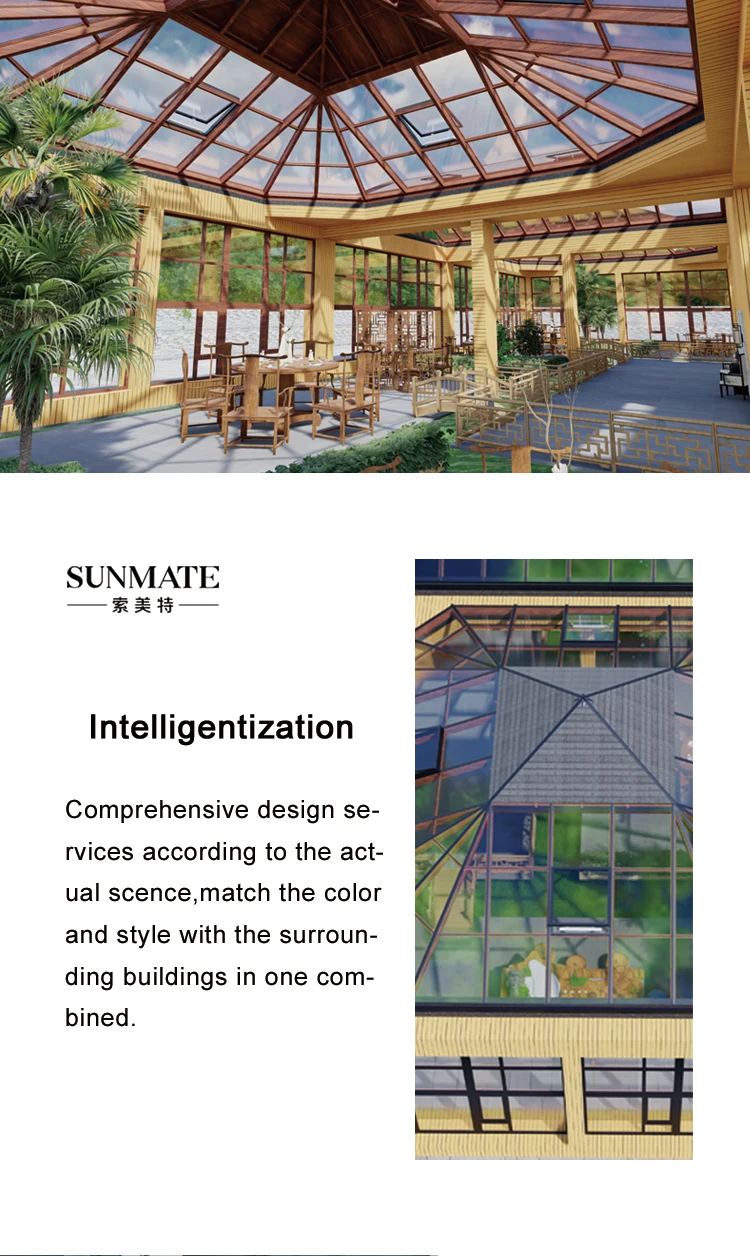 Prefab Veranda Sunroom Kit Aluminum Alloy House Polygon Roof Sunroom ...