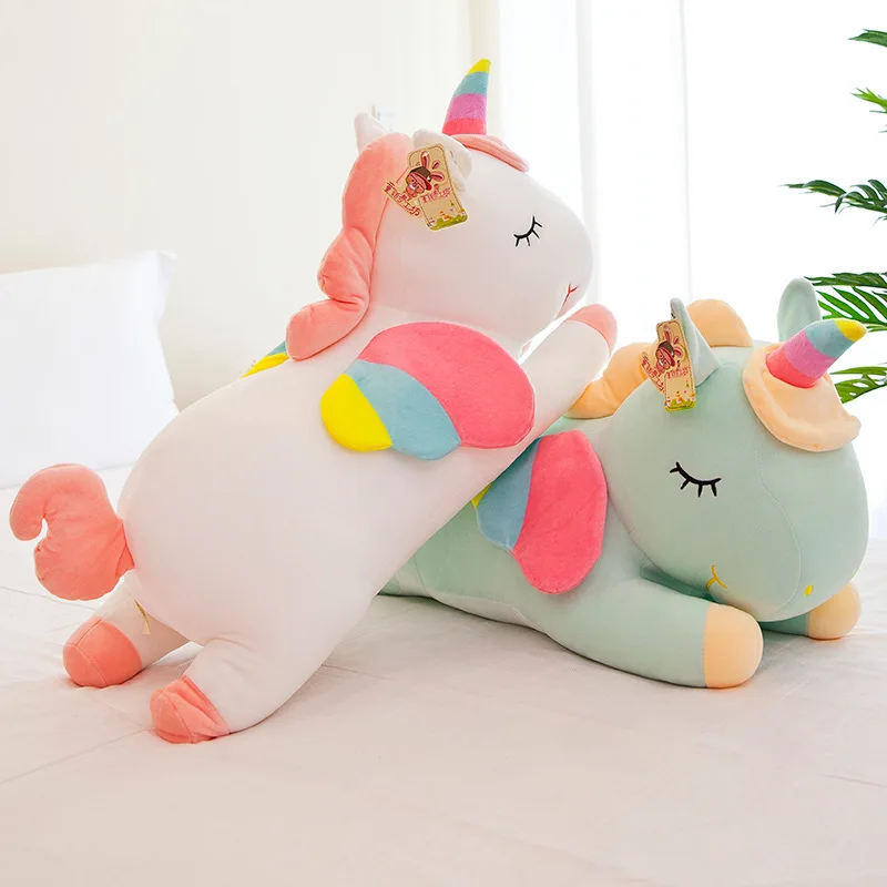Cute Cartoon Popular Pink Rainbow Unicorn Pillow Doll Super Soft ...