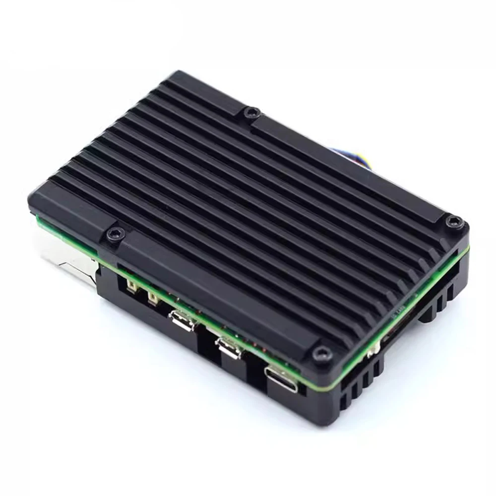 Raspberry Pi 5 Aluminum Heatsink Case with Double Cooling Fan Raspberry ...