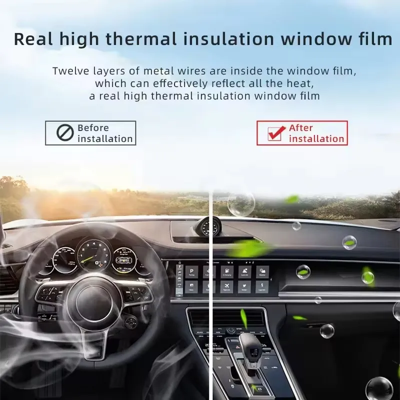 Hot Sale Nano Ceramic Film High Insulation Super Black Side Windshield Car Window Film Auto Film ...