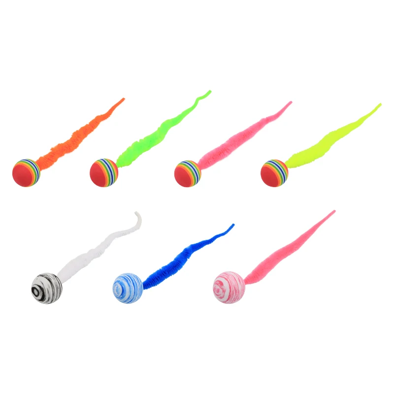 Tapered Jiggle Ball For Cat LE TOOTER Bouncy Ball With Tail Cat Toys,5 ...