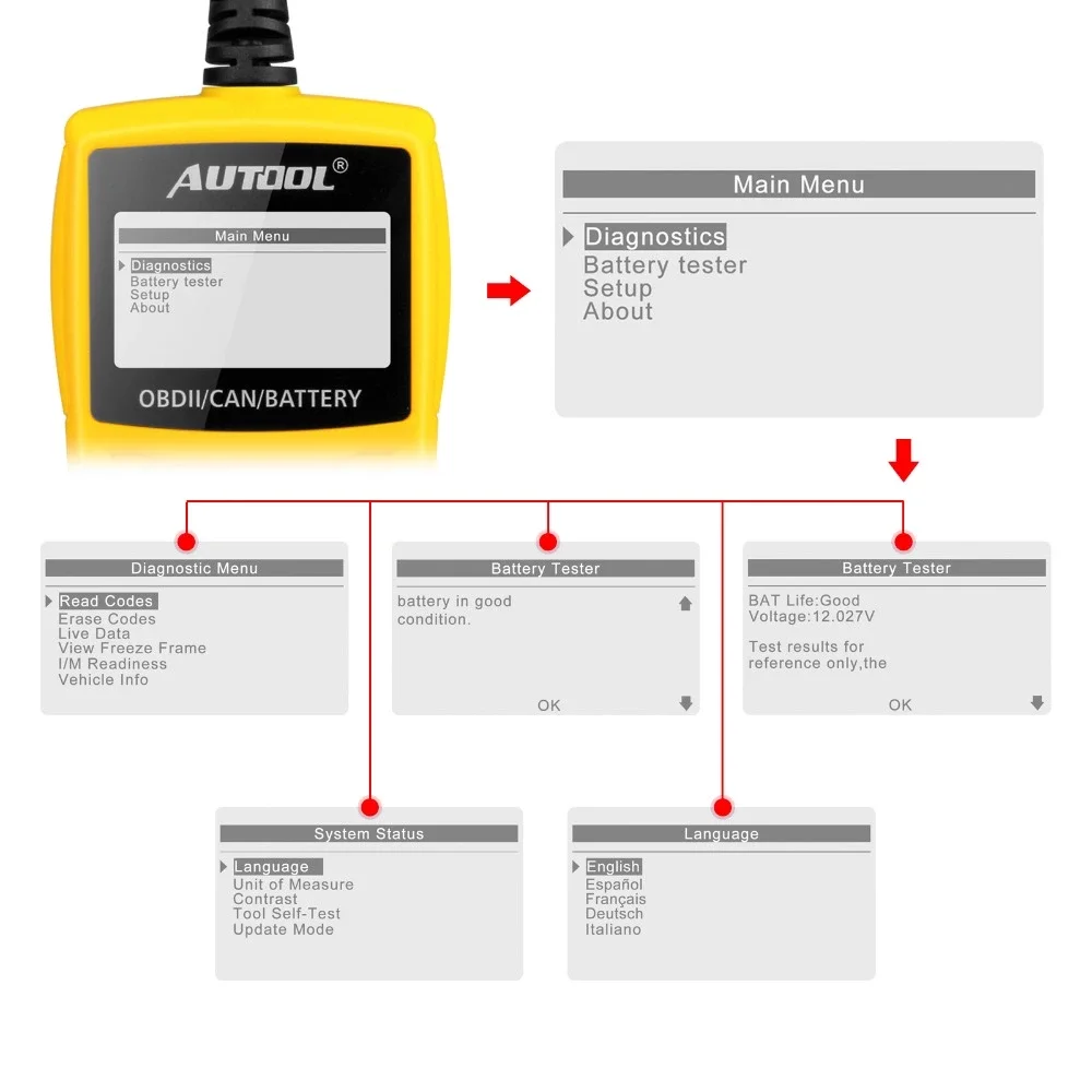 AUTOOL CS330 Diagnostic Scanner - Universal Car Tool