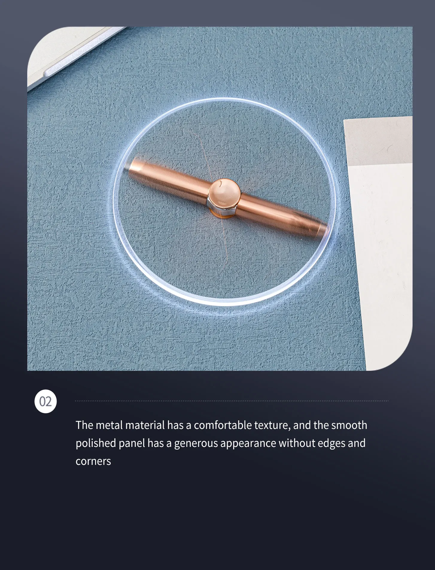 Custom Logo Ballpoint Pens - Fidget Spinner Pen with LED