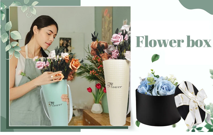 Luxury Round Tube Paper Flower Box for Bouquets Elegant Gift Packaging ...