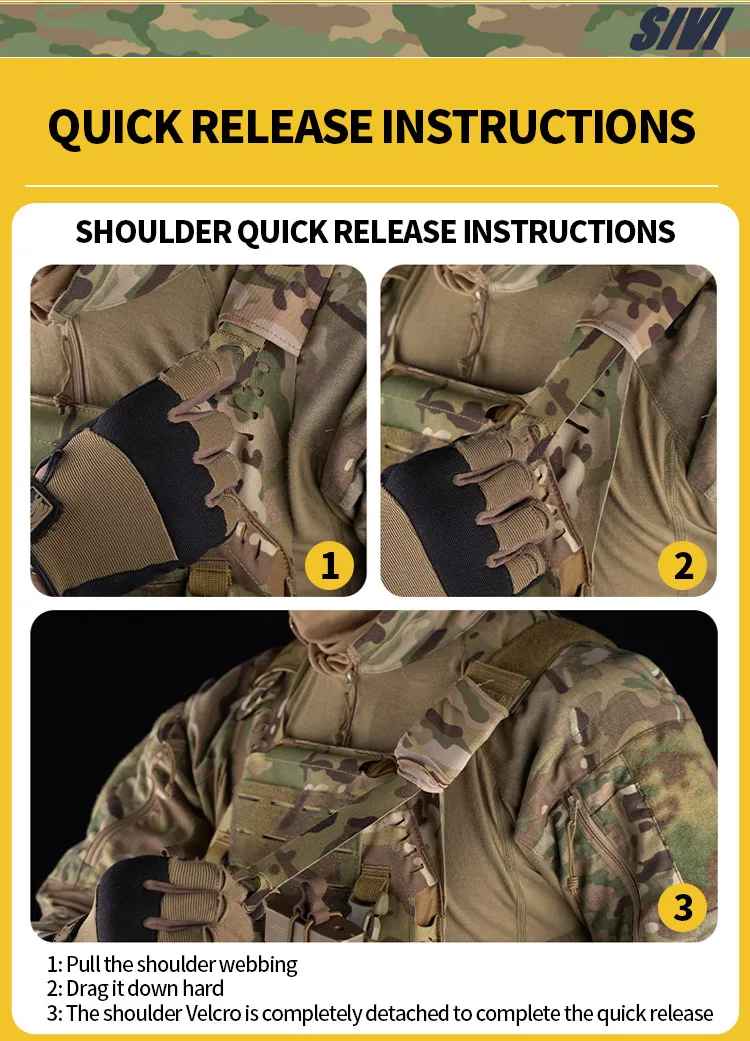 SIVI Plate Carry Adjustable Security Lightweight Protective Tactical ...