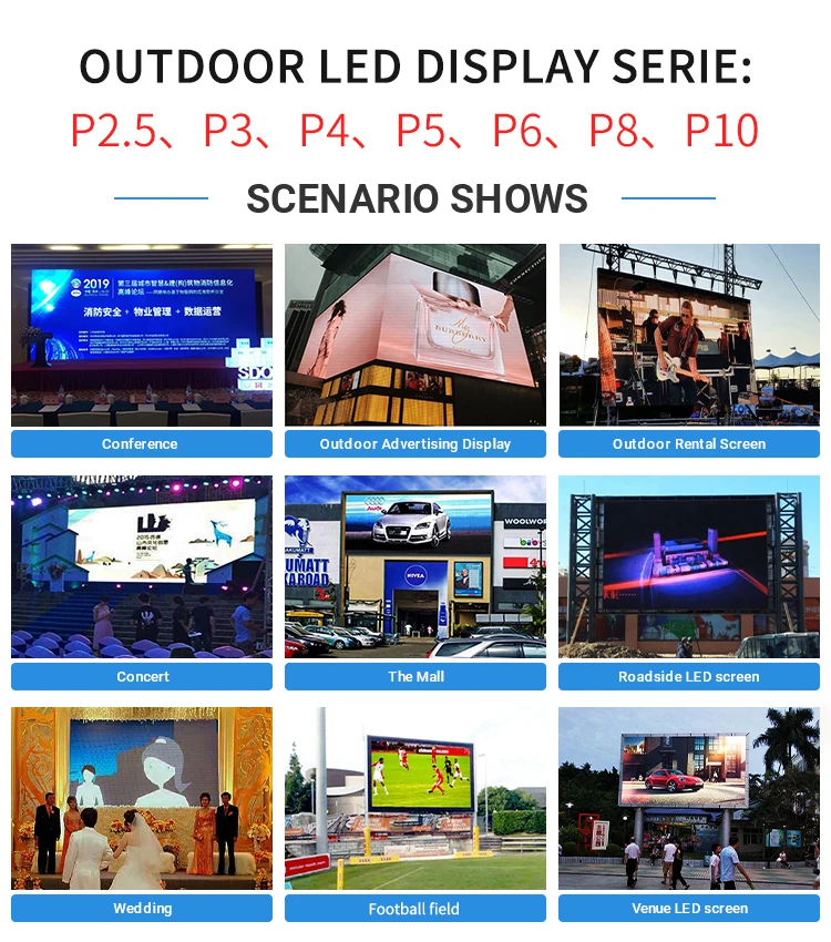 Cheap Price P10 Outdoor Led Display Module Energy Saving Waterproof ...