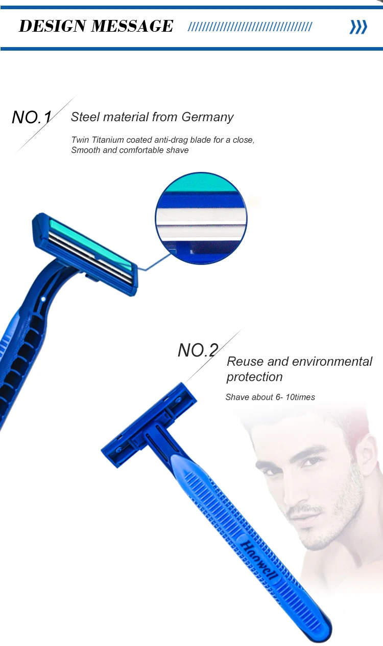 Disposable Twin Blade Razor - Efficient Shaving Solutions