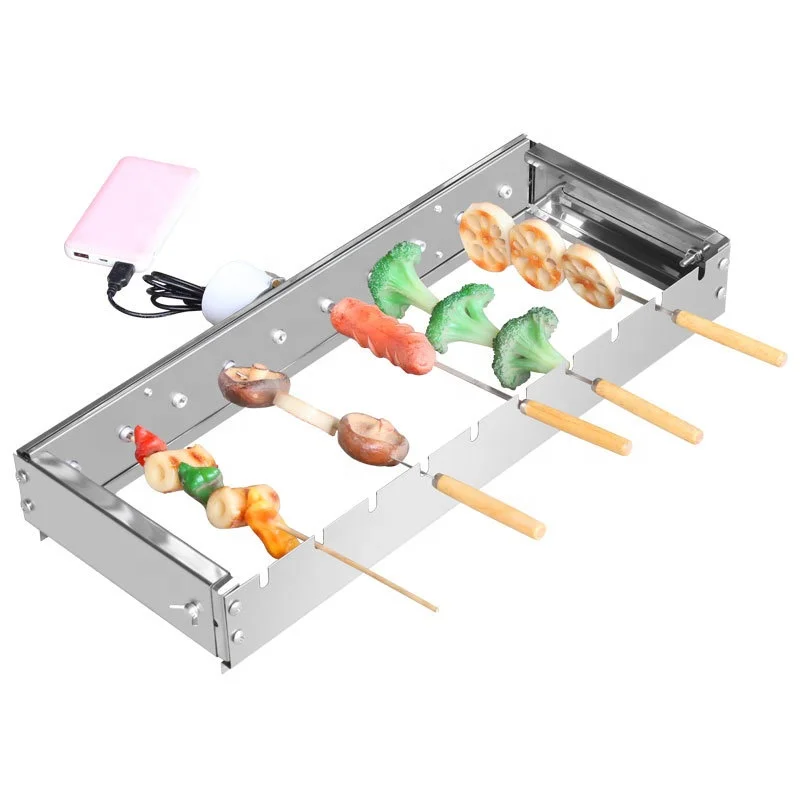 Commercial Barbecue grill Charcoal BBQ smoker Automatic flip hanging ...