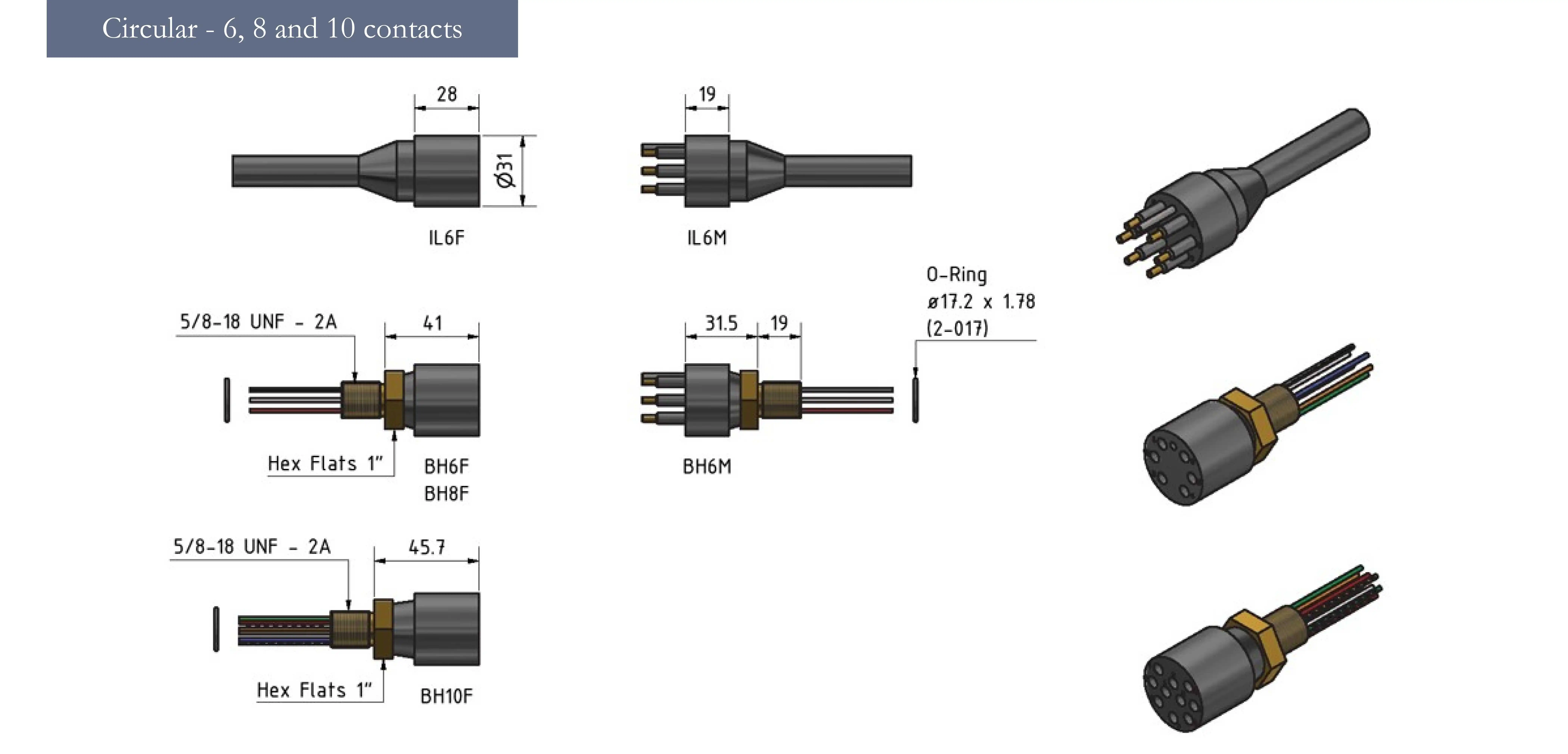 6P Subsea Dummy Plug IP69K - Watertight Marine Connector