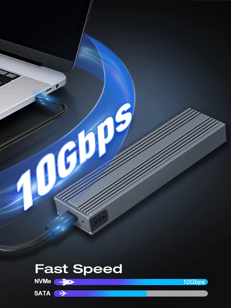 VCOM External SSD Casing 10Gbps USB C to M.2 NVMe M B Key 2280 2260 ...