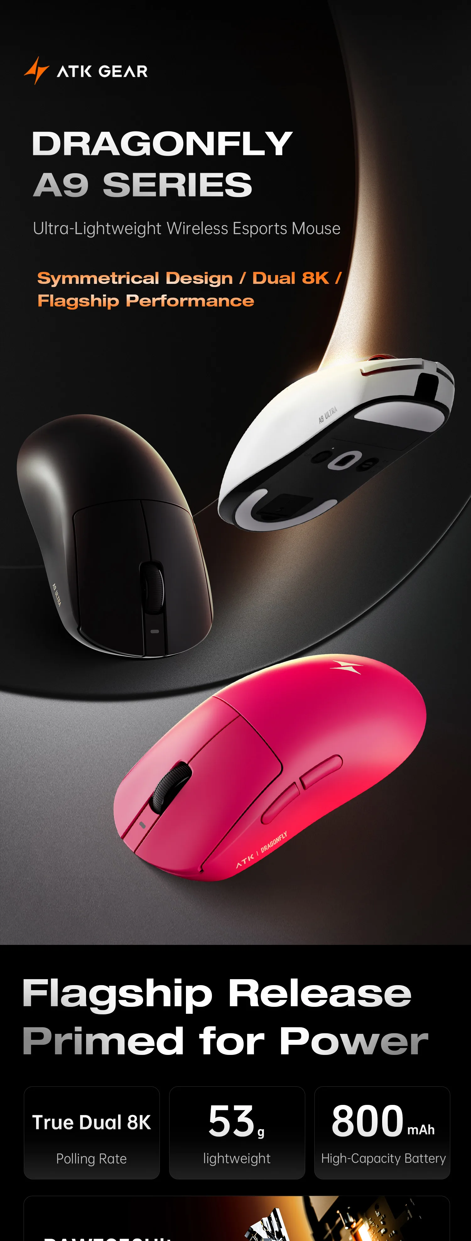 ATK Dragonfly A9 Series Mice - Lightweight Gaming Perfection