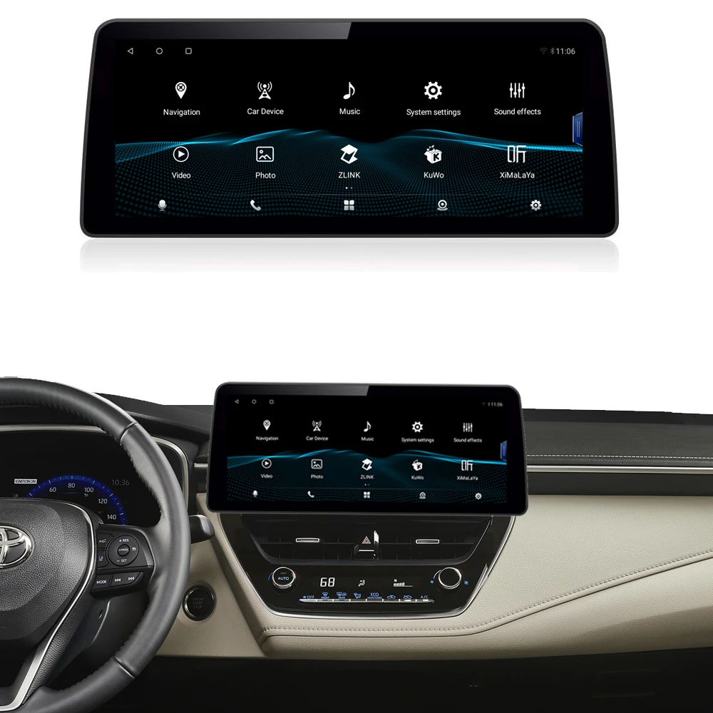 Road Top Ips Screen Multimedia With 12.3 Inch Auto Radio Android 10 Gps ...