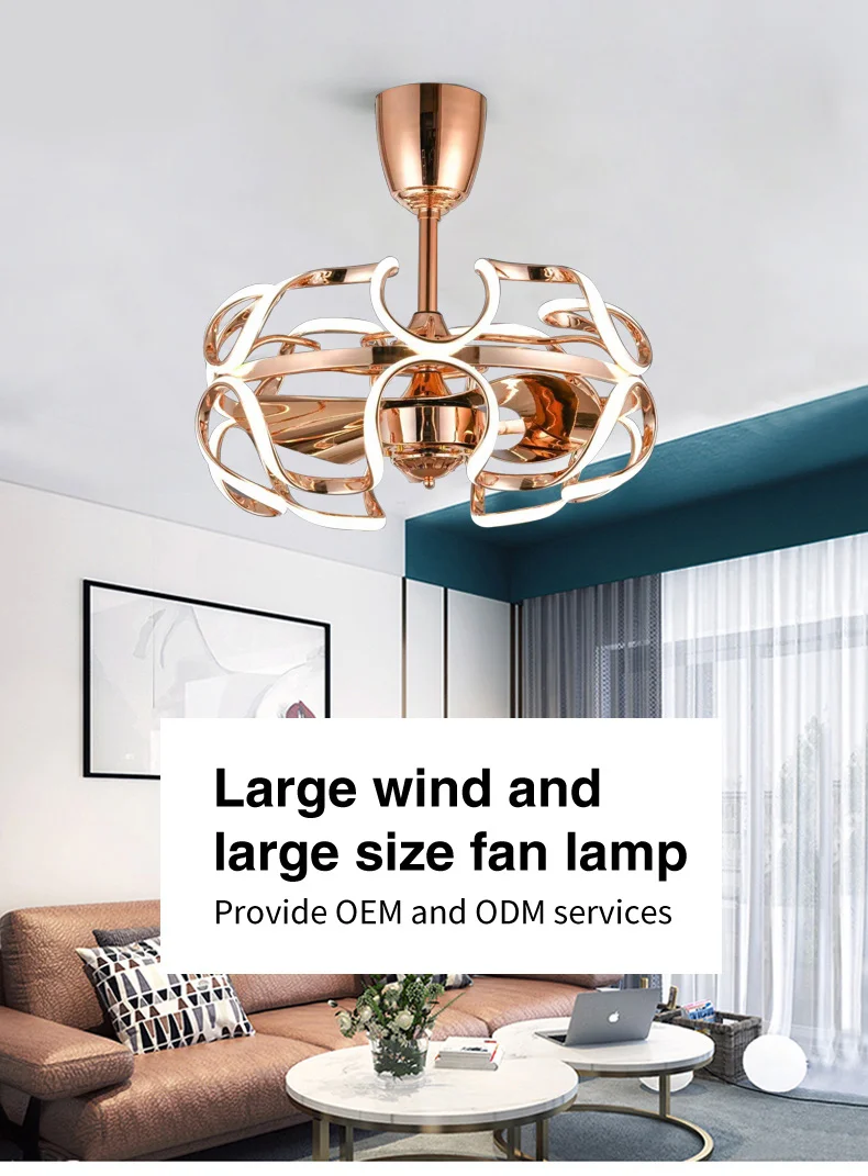 Customization Stand Alone Modern Lamp Fan Remote Control Small Fan Lamp ...