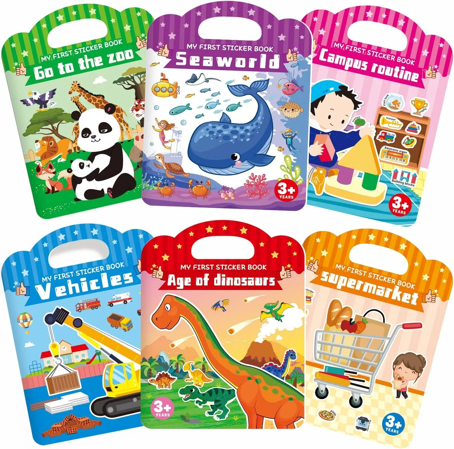 Jelly Sticker Book,Reusable Sticker Book For Kids 2-4,Washable Stickers ...