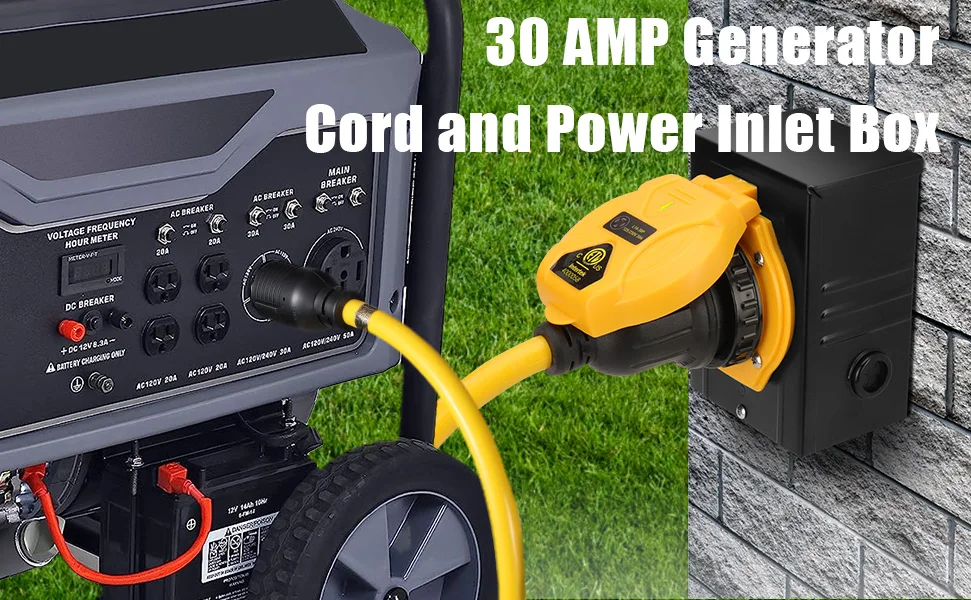 50 Amp Generator Power Inlet Box Nema L14-30p 125/250 Volt Power Inlet ...