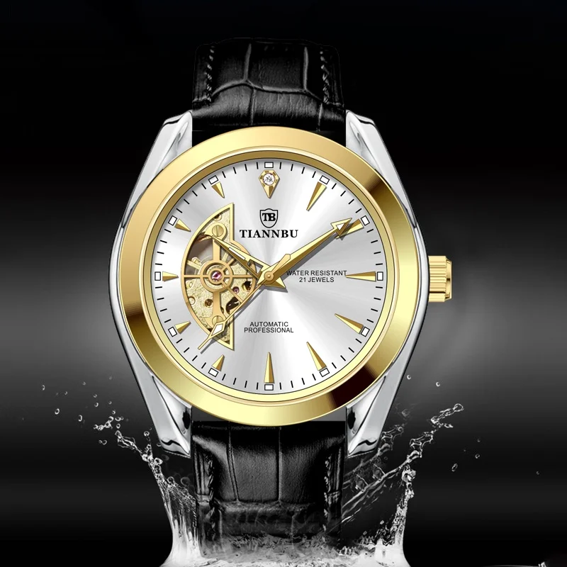 Metal Men's Watch Zinc Alloy Mechanical Wristwatches for Business Men ...