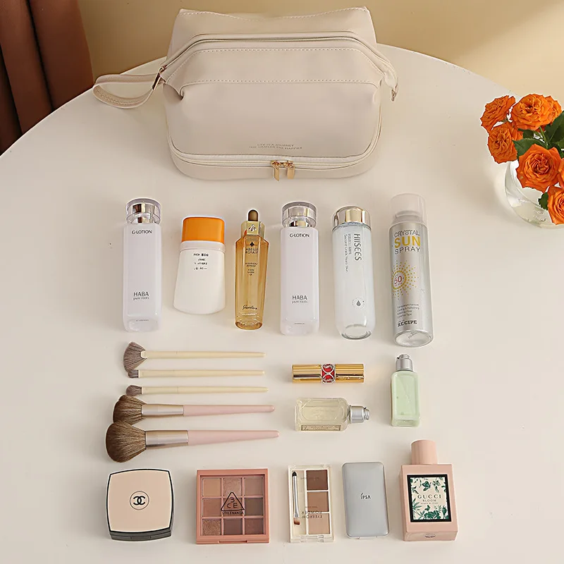 High Quality Pu Leather Makeup Organizer Bag Waterproof Toiletry Pouch ...