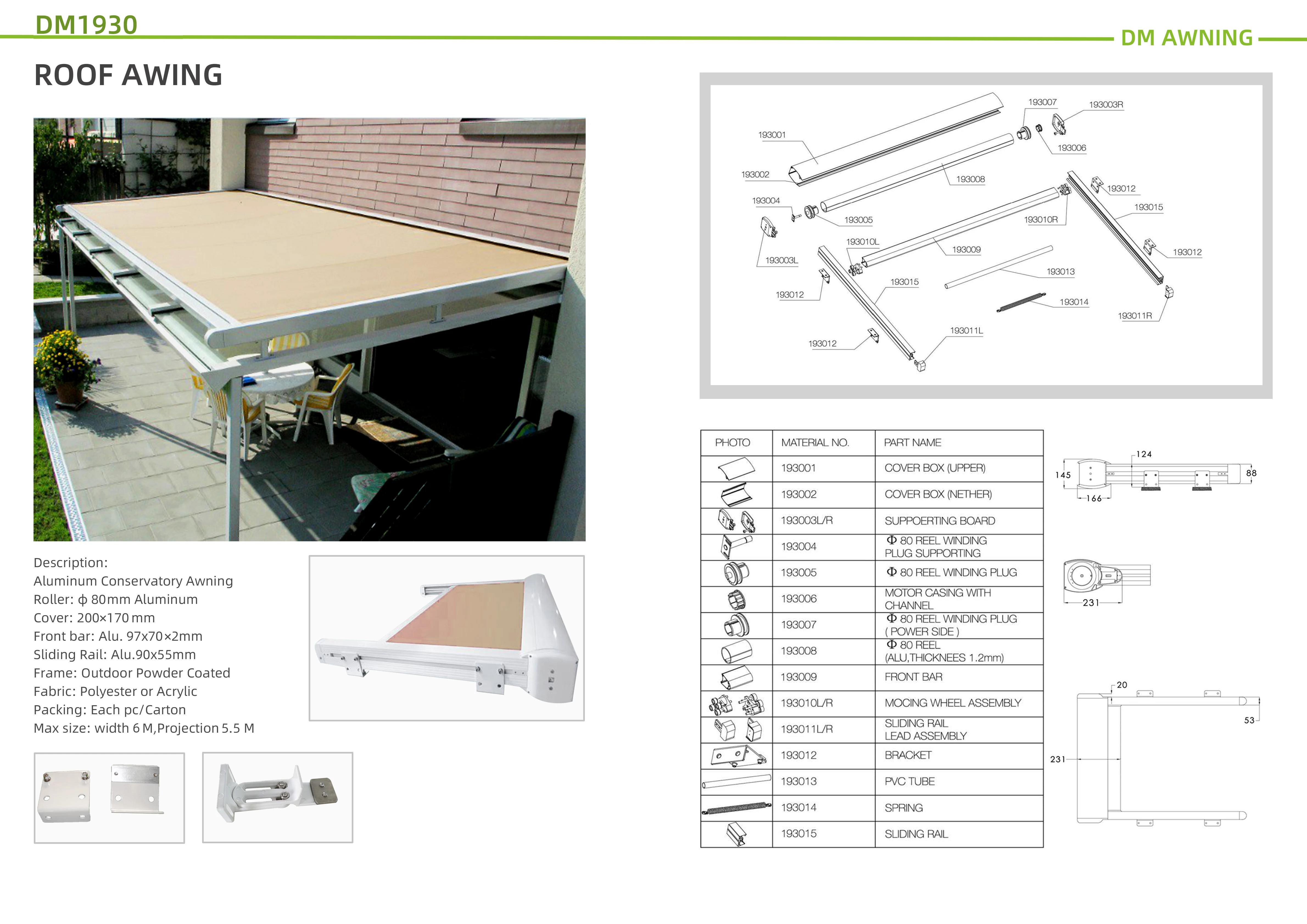 Motorized Aluminum Retractable Skylight Awning Smart Horizontal Sunroom ...