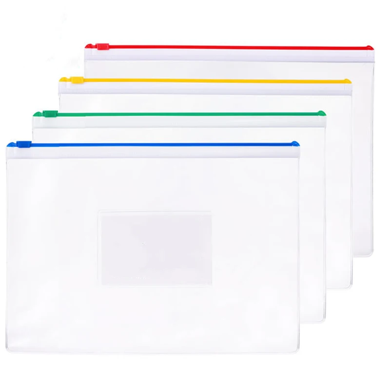 Clear Plastic Envelope Zip Closure Organizer A4 - Buy Classify Plastic ...