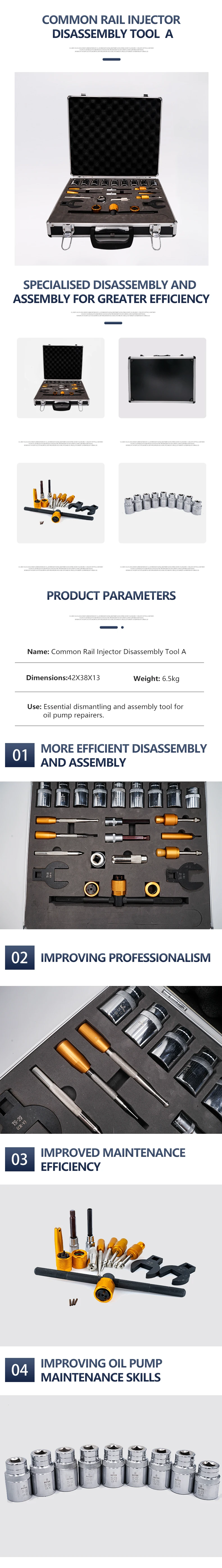 BOTEN High Pressure Common Rail Disassemble Tool - 22pcs