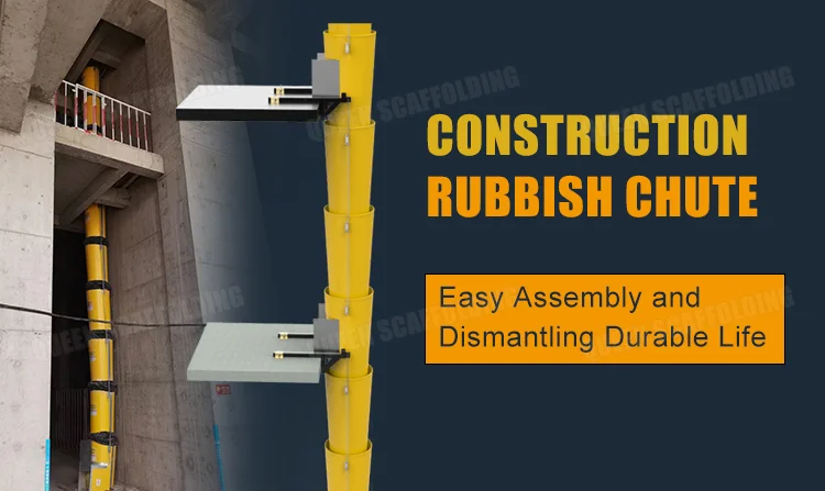 Plastic Construction Rubble Trash Chutes Systems Easy Assembly