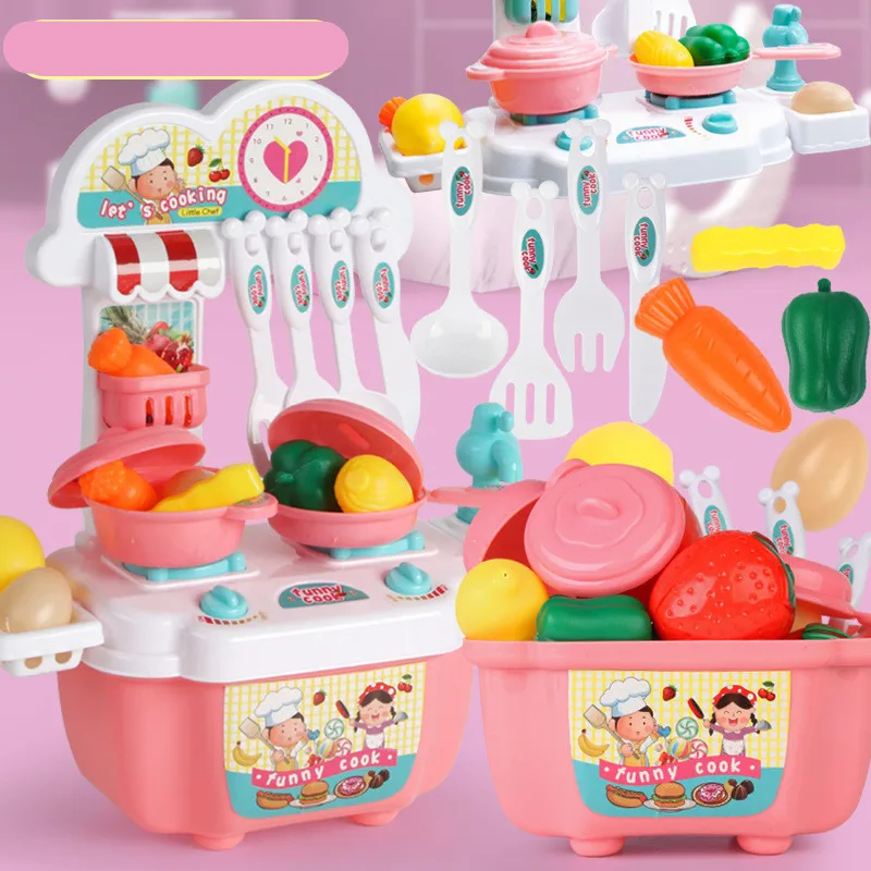 2021 New Design Toy Kitchen Sets Pretend Play Happy Kitchen Toys Sets ...