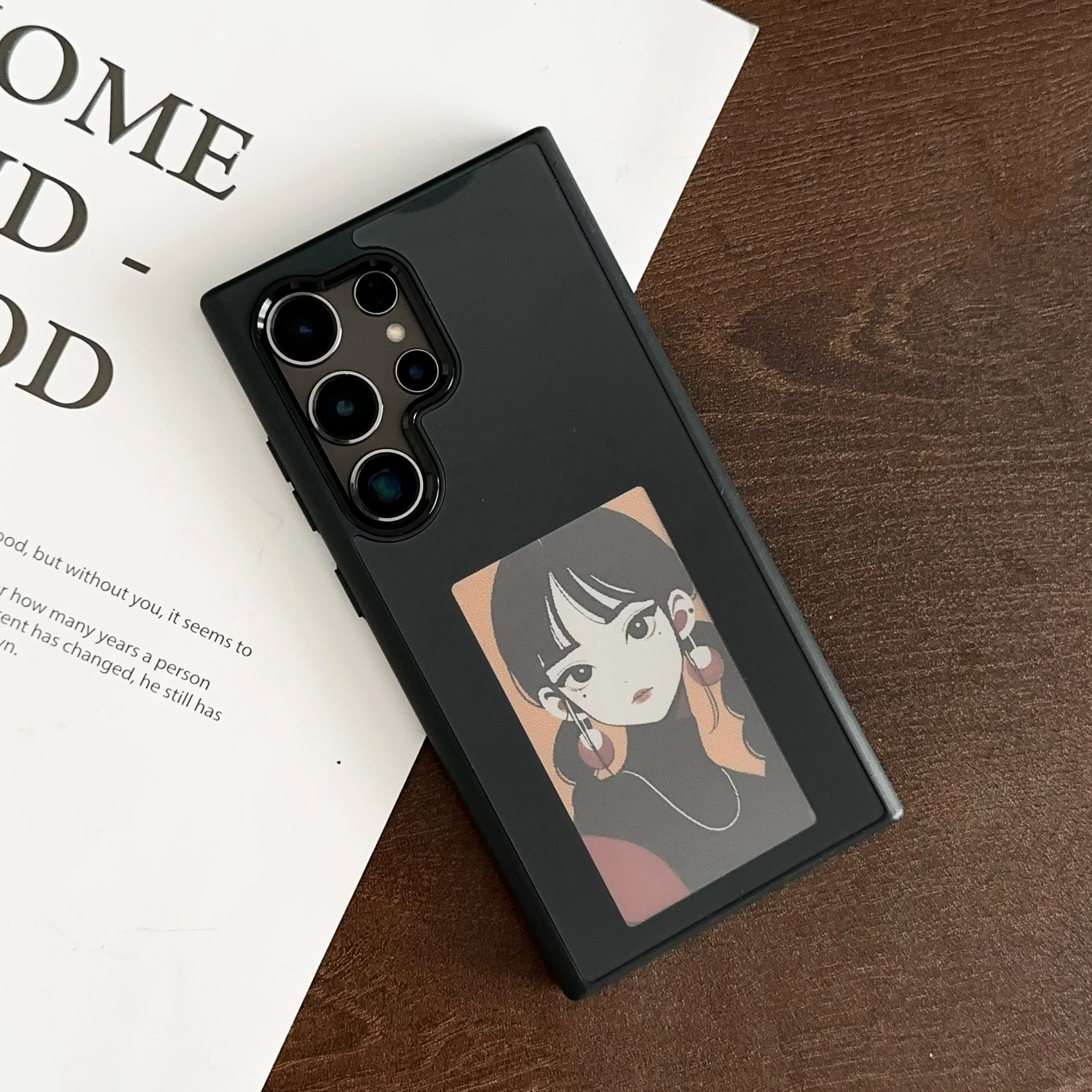 New Designer Luxury Nfc Smart E Ink Screen Display Mobile Phone Case ...