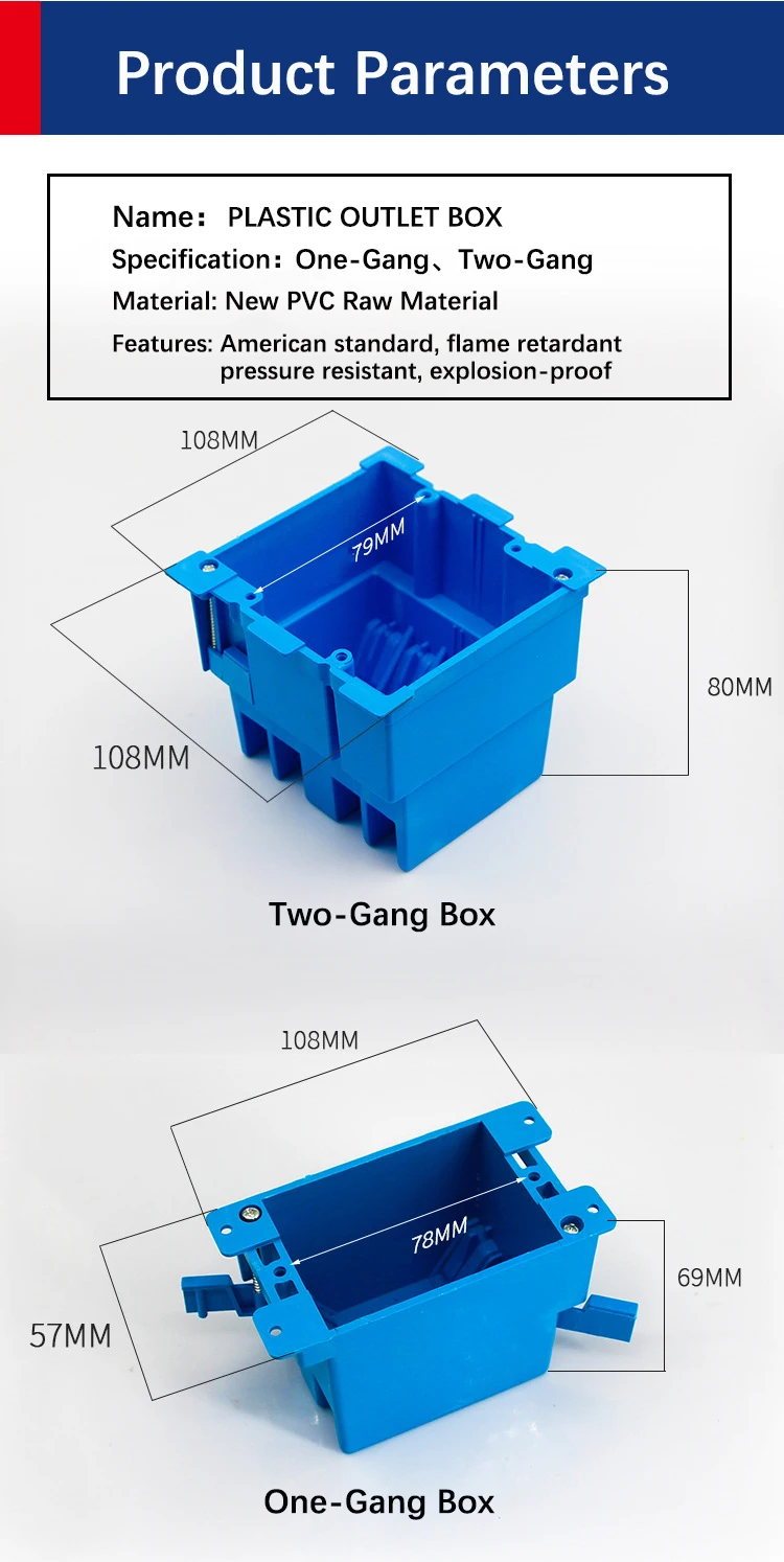 Blue 4 Inch Round PVC Ceiling Box for Apartment Remodel Select Old Work ...