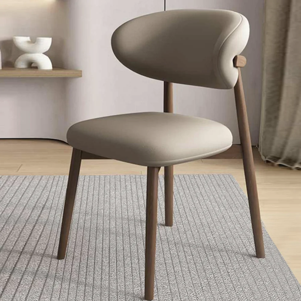 Nordic Solid Wood Dining Chair - Bjflamingo Modern Double Back Chair