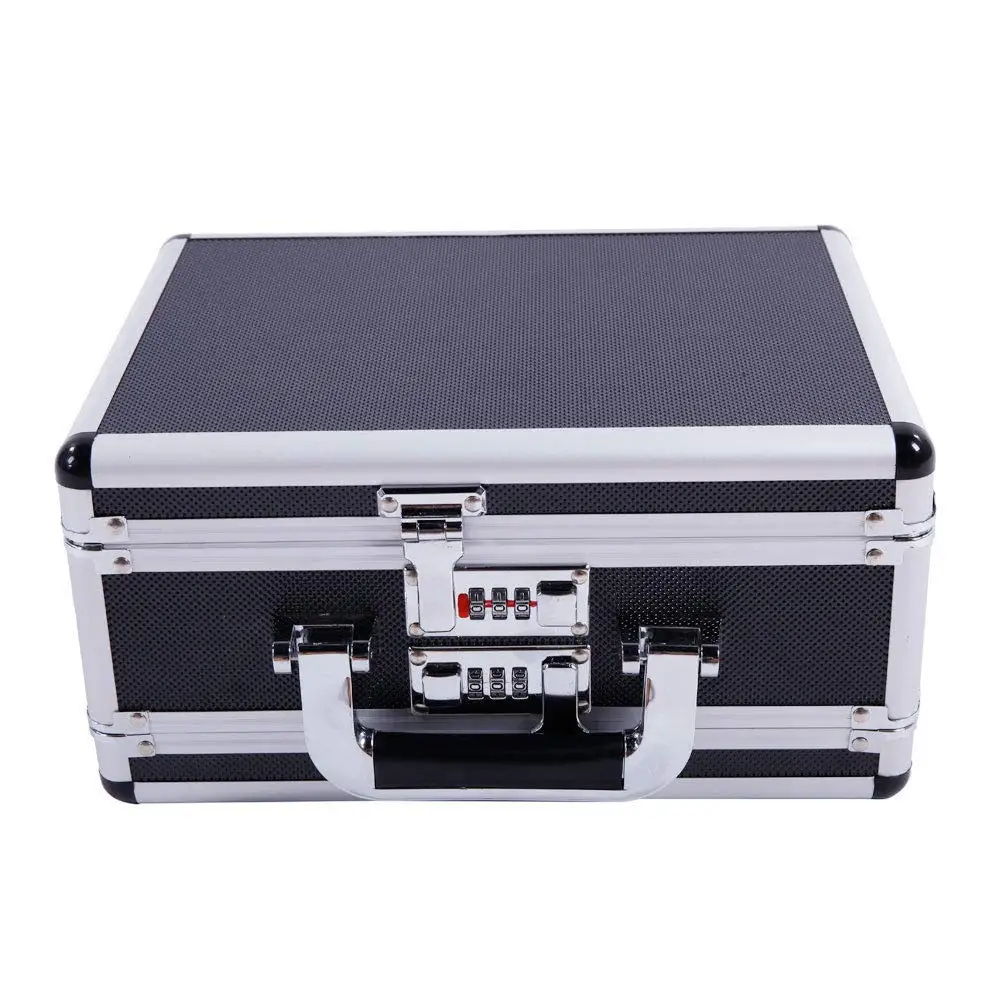 Aluminum Framed Locking Gun Case Handgun Lock Box Hard Storage Carry ...