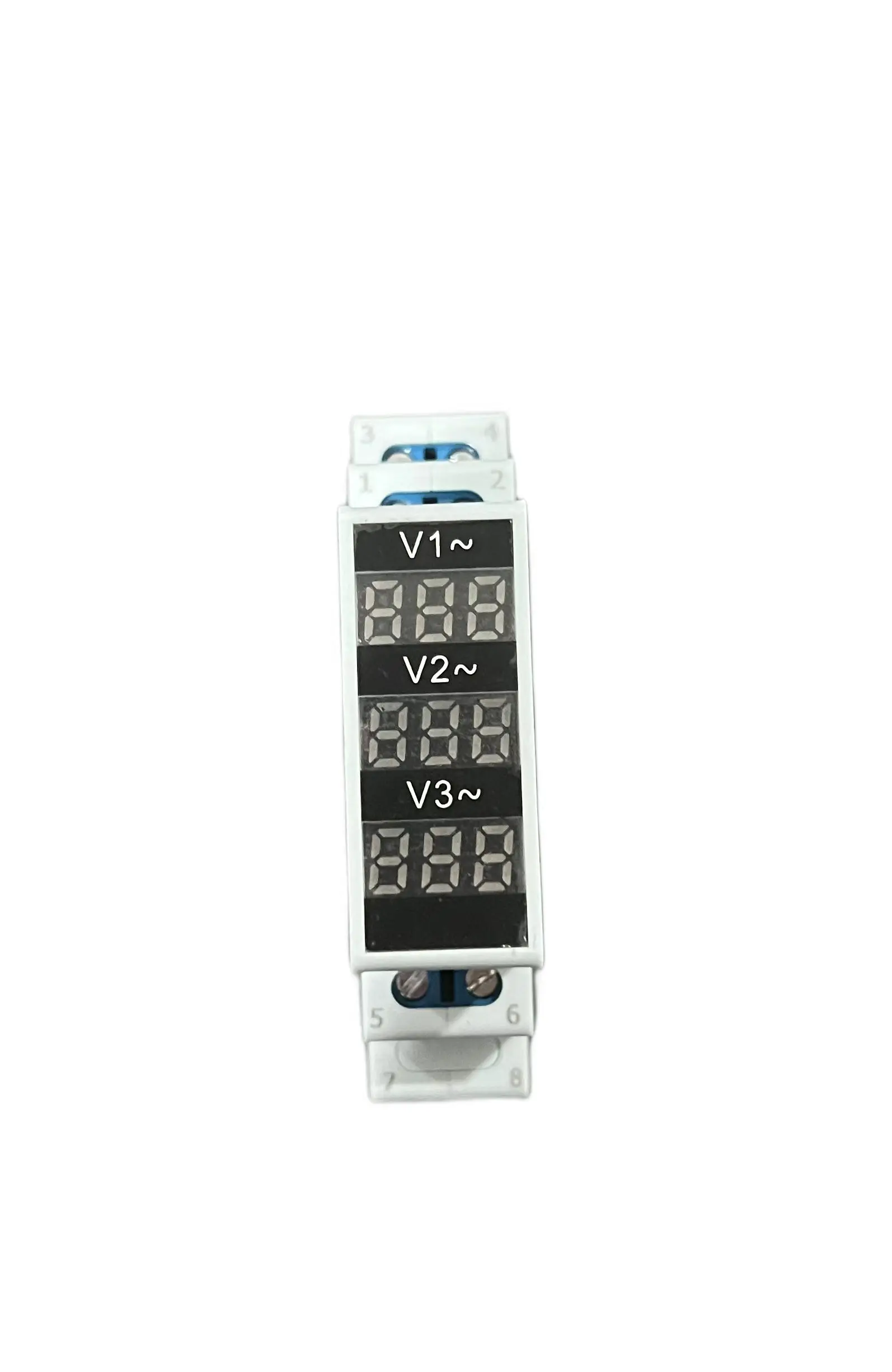 Din Rail 3 Phase Voltage Meter Led Digital Display Ac 80 500v Mini