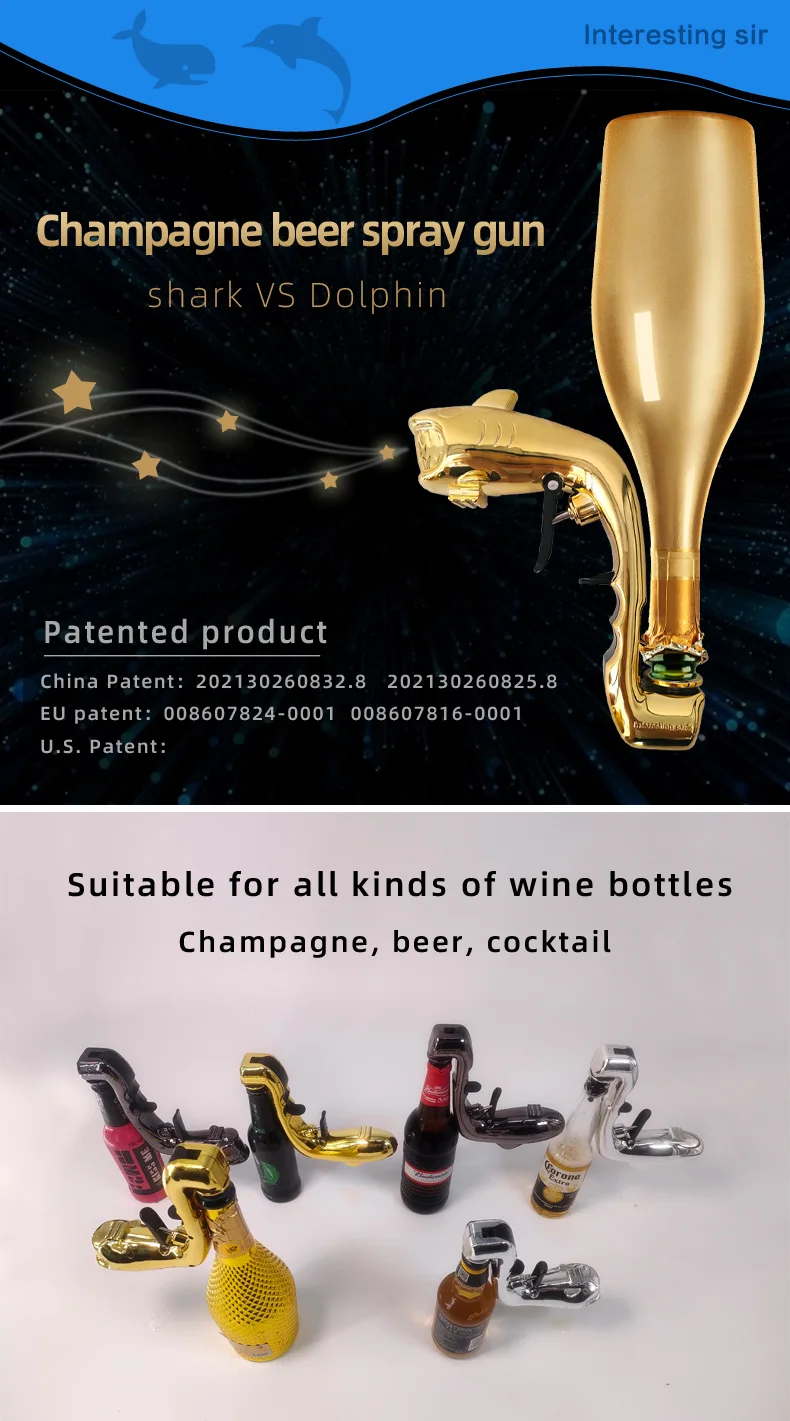 RAYBIN New Style Shark Pistola Cerveza Beer Gun Sprayer Beer Gun for ...