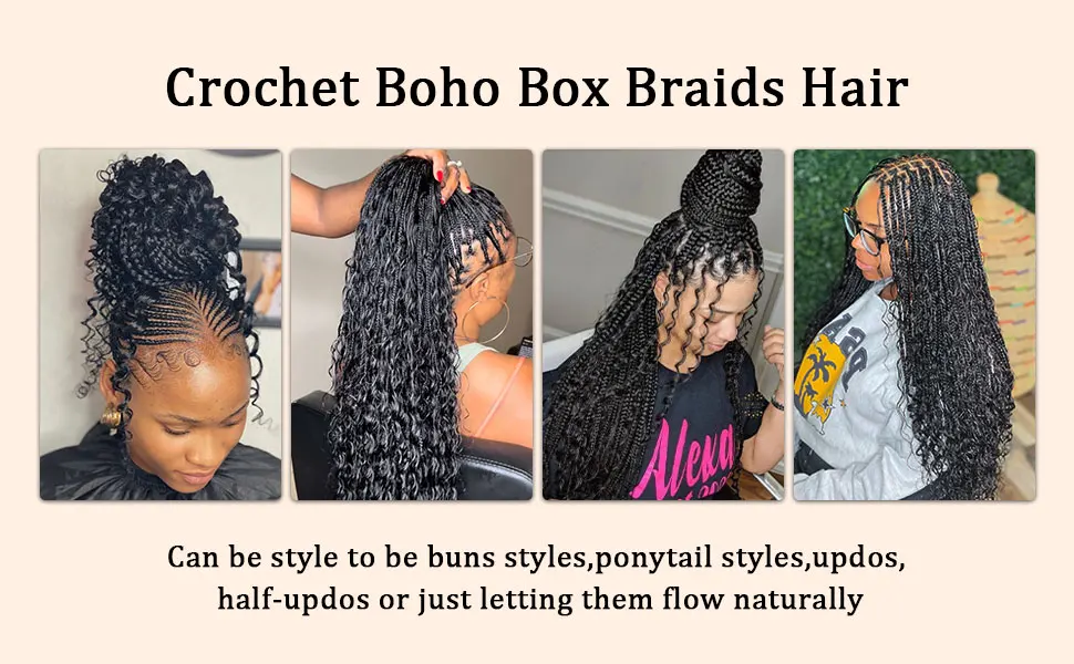 Boho Crochet Braids with Pre Looped Human Hair in Honey Blonde, Perfect ...