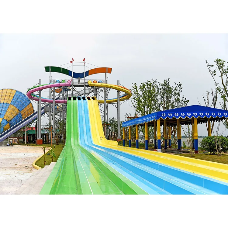 Customized Color Commercial Swimming Pool Park Slides Fiberglass Water ...