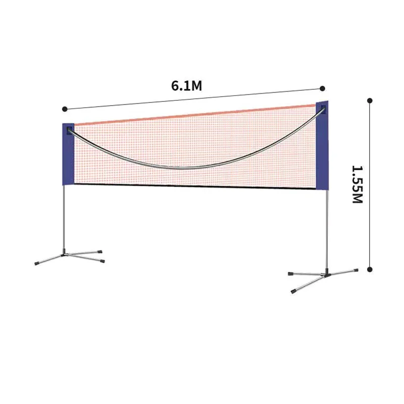 4.2m Entertainment Portable Badminton Net Badminton Net Stand Pole ...