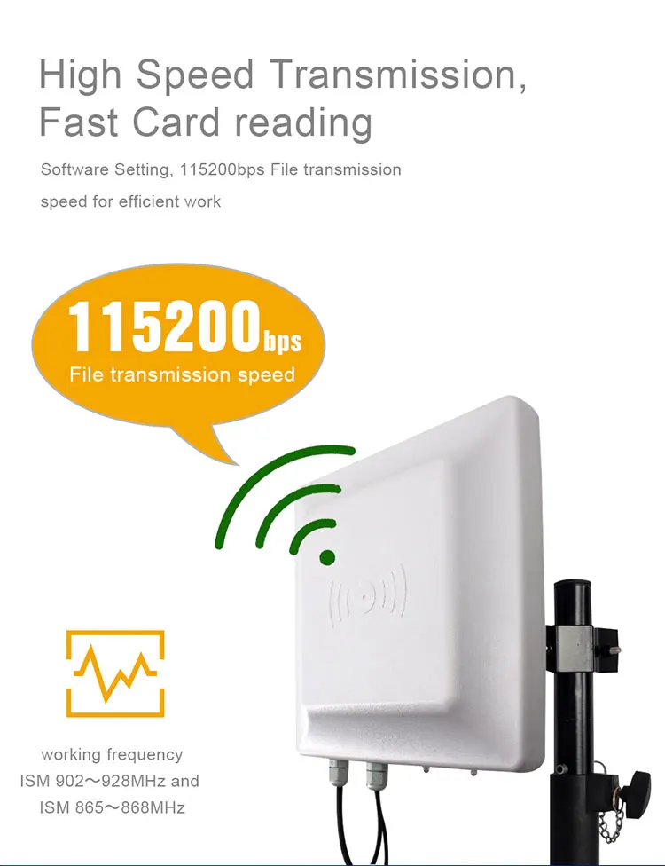 6M Long Range UHF RFID Reader for Smart School Attendance