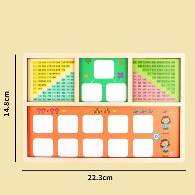 Preschool Kids Learning Educational Toy Math Learning Box Wooden Math ...