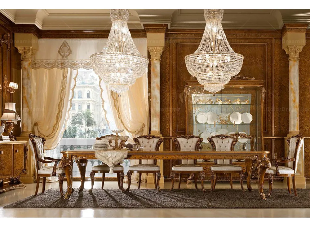 Royal Dining Room Furniture - Antique Table & Chairs