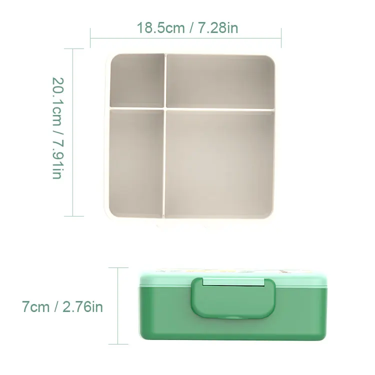 High Quality Sustainable PP Plastic Bento Lunch Box for Kids Adult ...