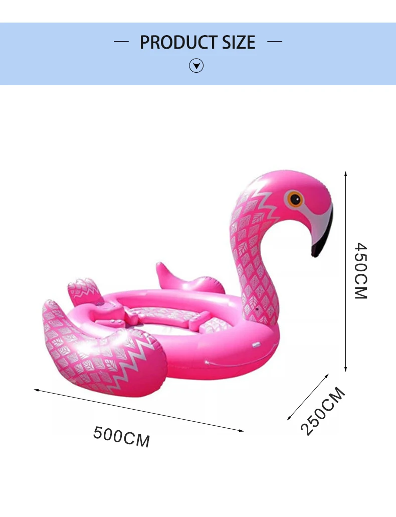 New Design Flamingo Peacock 6 Person Inflatable Floating Island Pool ...