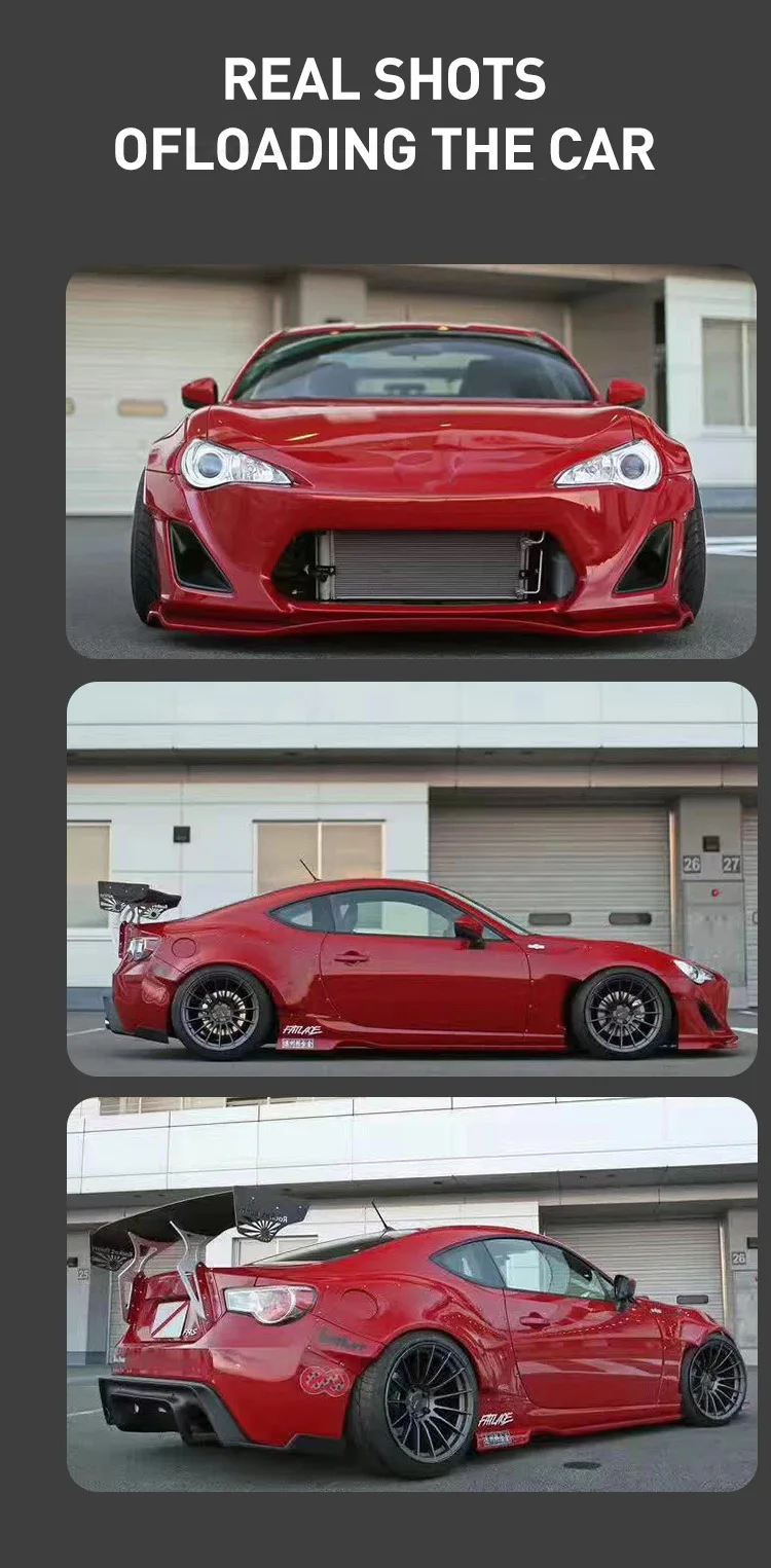 V1 Style Wide Body Kit Carbon Fiber Fibre Bodykit for Toyota GT86 ...