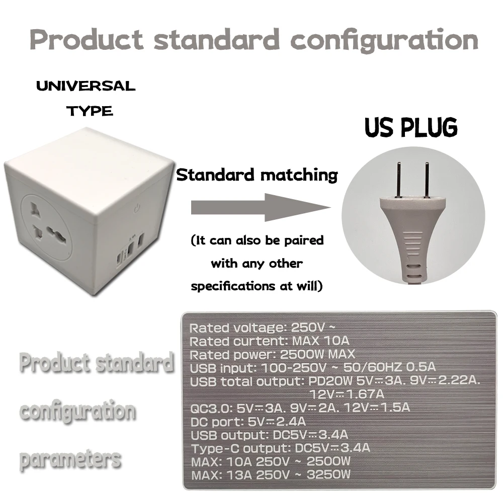 Custom Logo Desktop Pd20w Fast Charger Usb-a And Type-c Plug Socket ...