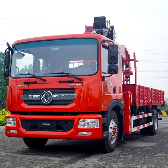 Dongfeng Tow Truck With Crane 4x2 Flatbed Wrecker Xcmg 8 Ton Telescopic ...