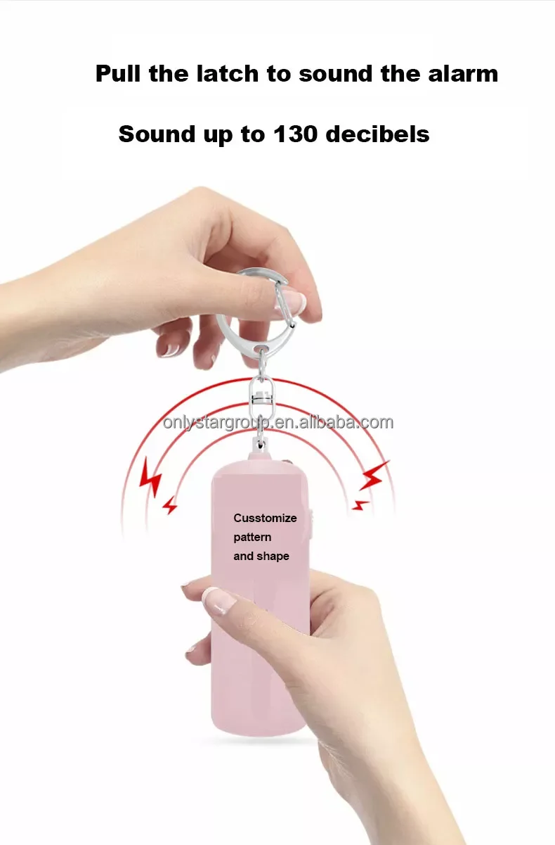 Self Defense Alarm 130db Anti-wolf Girl Security Protect Alert Personal ...