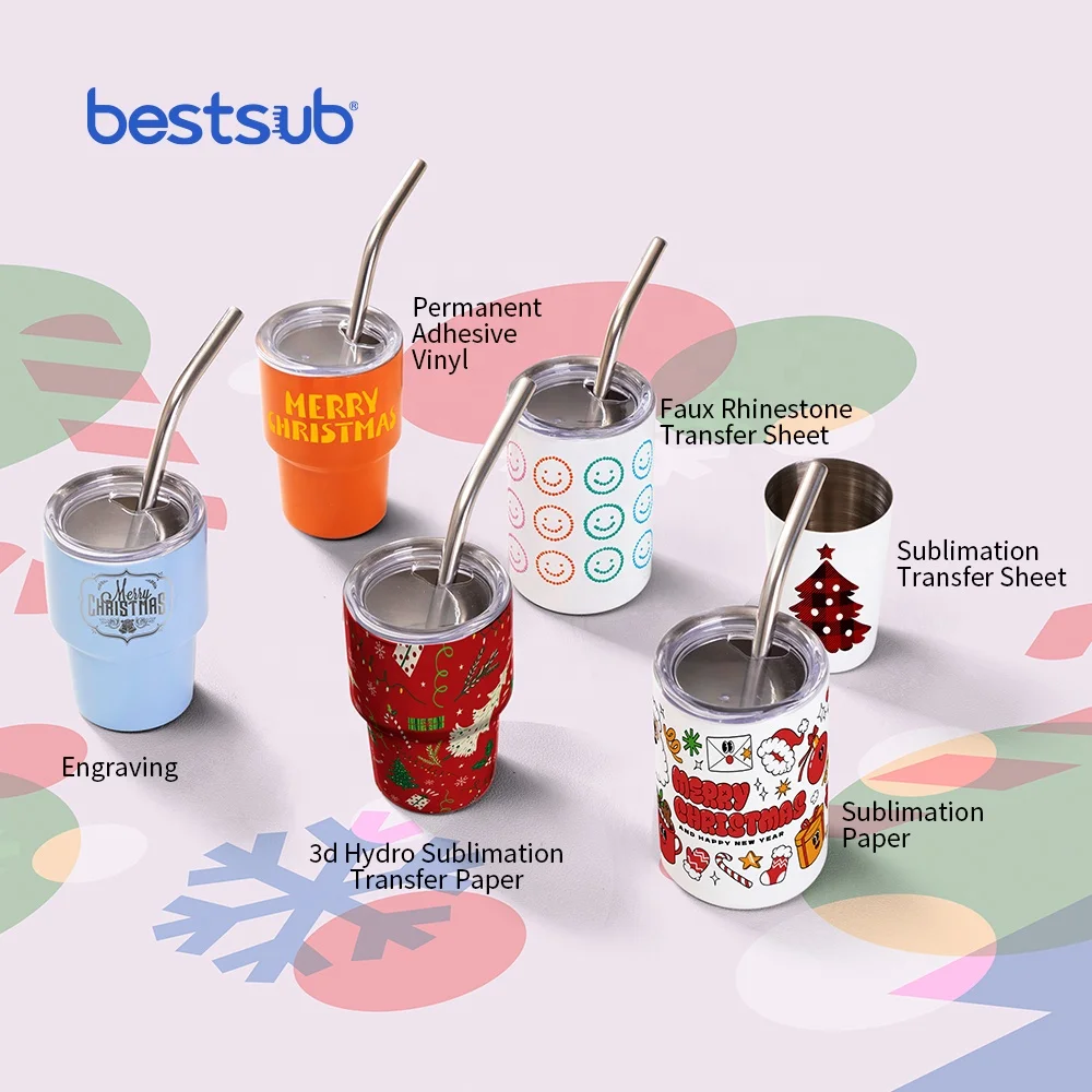 3oz 90ml Mini Sublimation Blanks Stainless Steel Double Wall Vacuum ...