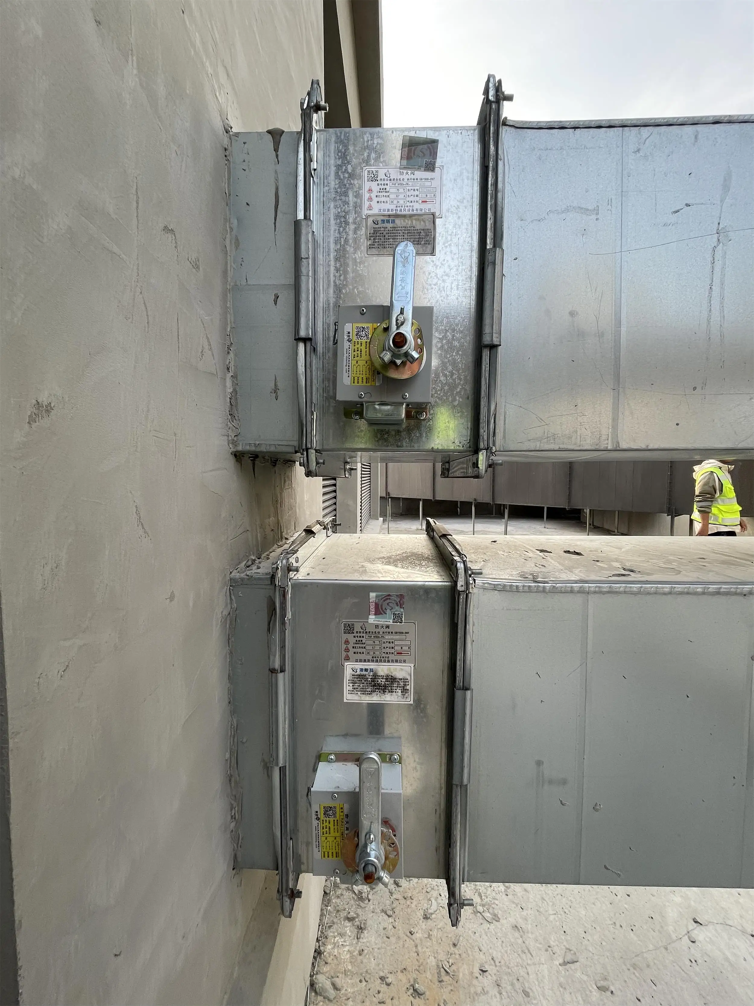 Electric Motorized Air Hvac Smoke Exhaust Duct Regulating Fire Damper ...